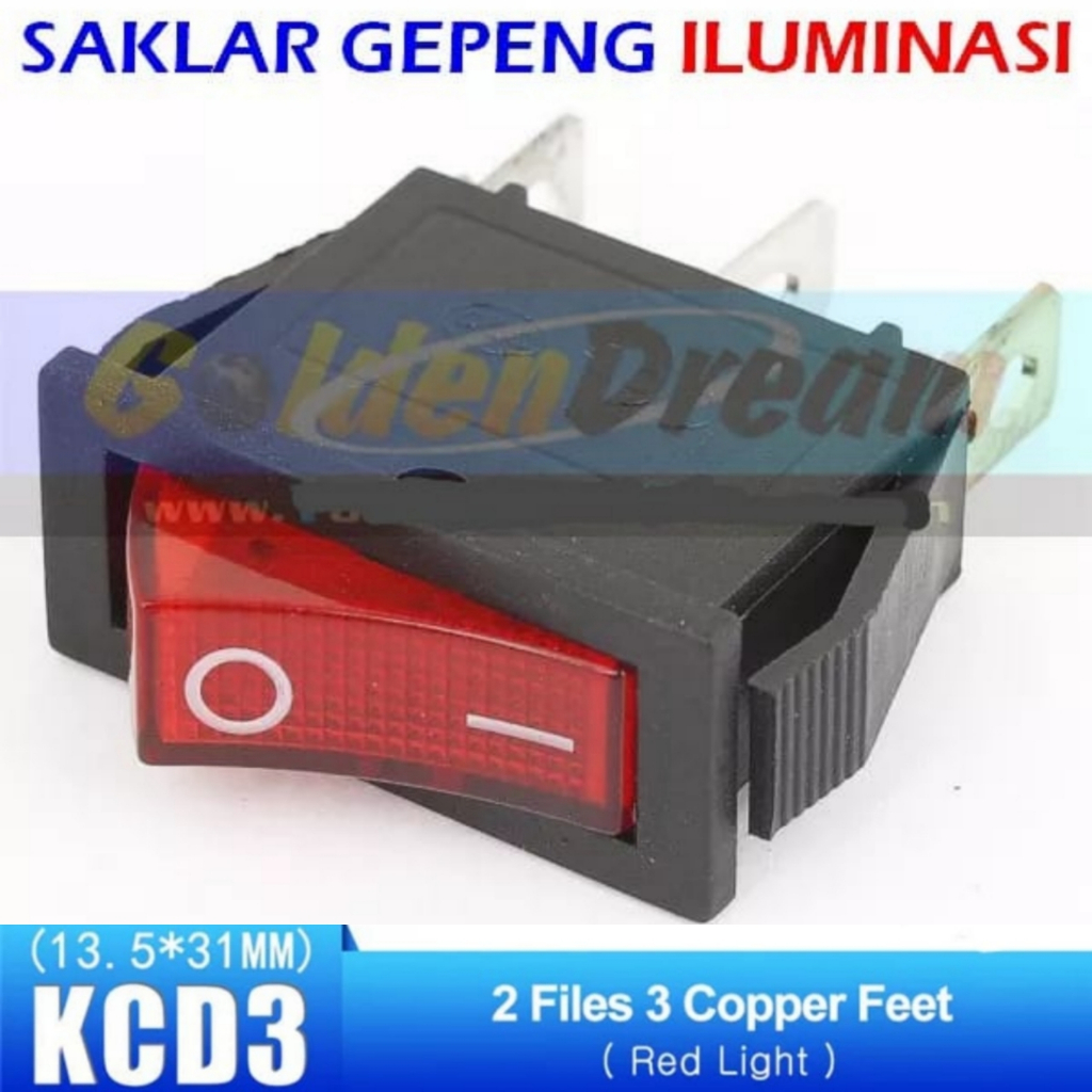 Jual Saklar Gepeng 3 Pin Slim 3cmx1.3cm Saklar Rocker Switch ON OFF ...