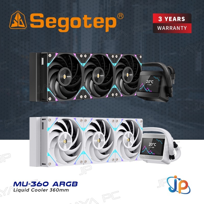 Jual Segotep MU-360 ARGB - CPU AIO Liquid Cooler Fan 360mm with LCD IPS ...