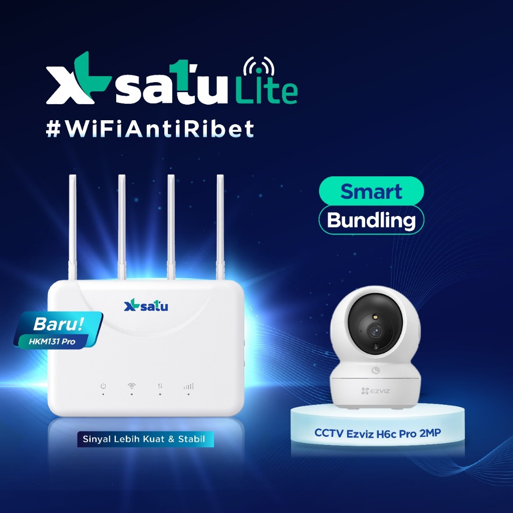 Jual XL SATU Lite Smart Modem WiFi 4G LTE Up to 72 GB Bundle Ezviz CCTV ...