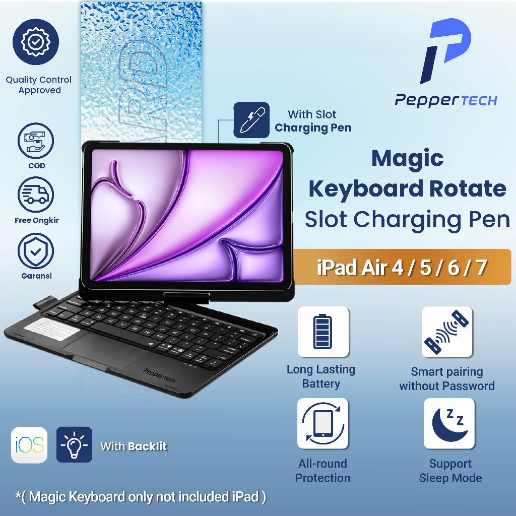Jual PEPPERTECH - Magic Keyboard Rotate Slot Charging pen for iPad Air ...