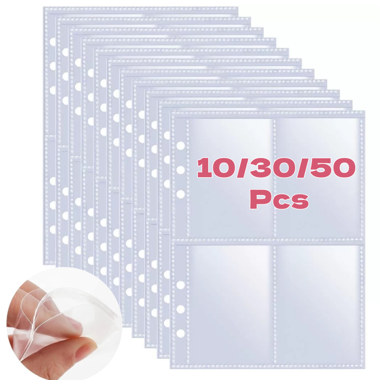 Jual 【IN STOCK】10/30/50 Pcs A5 6 Ring Binder Sleeves 400 Pockets ...