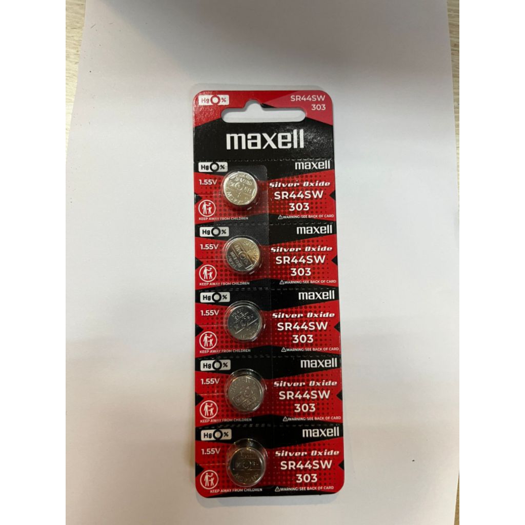 Jual Baterai Maxell SR 44 SW/303 1.55V/hrg 1butir | Shopee Indonesia