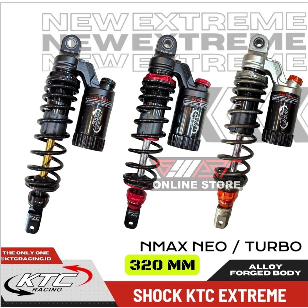 Jual SHOCK KTC RACING NEW EXTREME NMAX NEO / NMAX TURBO 320 MM | Shopee ...