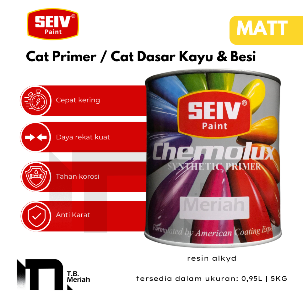 Jual SEIV Chemolux Synthetic Primer 1Liter & 5Liter Warna 6610 Grey ...