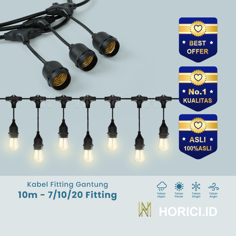 Jual 10M10Fitting/10M20Fitting Kabel Fitting Lampu GantungE27 IP66Tahan ...