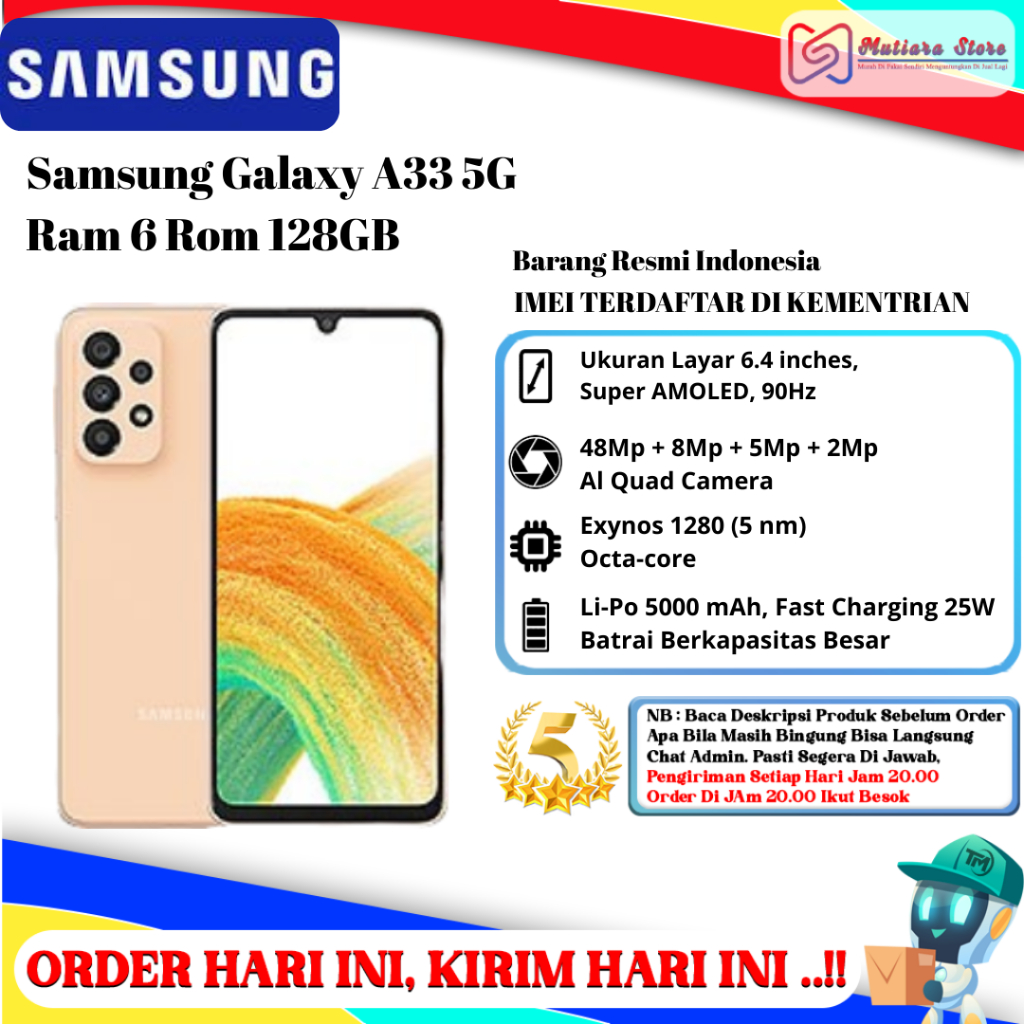 Jual Samsung A33 5G Ram 6 - 8 Rom 128GB - 256GB | Shopee Indonesia