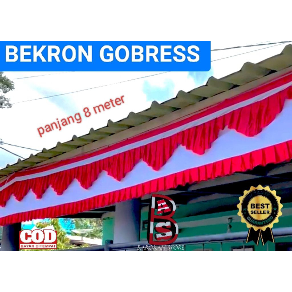 Jual BENDERA BEKRON MERAH PUTIH,GOBRES,CANTIK,DAN LIDAH (5 DAN 10 GELOMBANG) | Shopee Indonesia