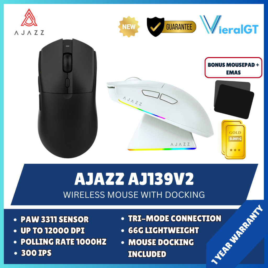 Jual Ajazz AJ139 V2 / AJ-139 V2 MC Wireless Triple Mode Connection ...