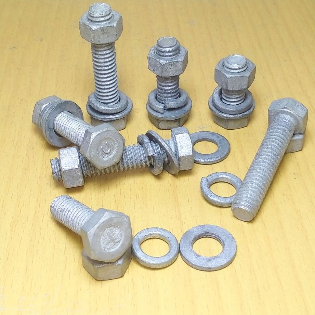 Jual baut mur hdg 5/16x1inch baut mur kunci 12 galvanis anti karat isi ...