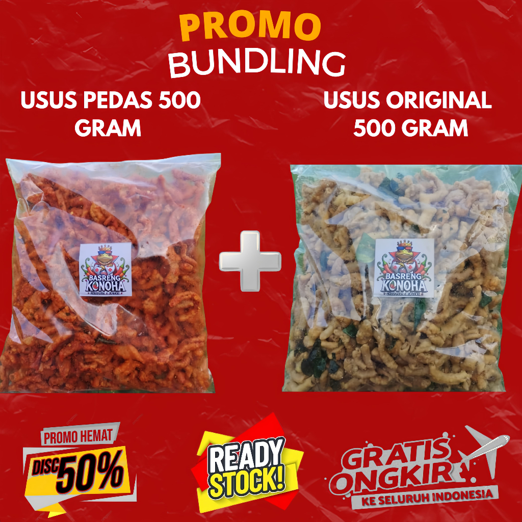 Jual 1 kg usus ayam crispi 2 rasa original dan pedas daun jeruk ...