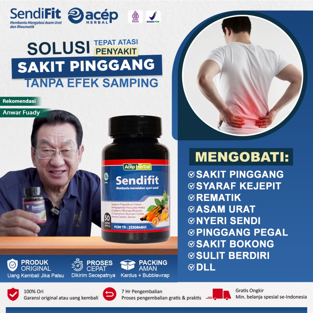 Jual SendiFit Original - Obat Sakit Pinggang Nyeri Sendi Saraf Kejepit ...
