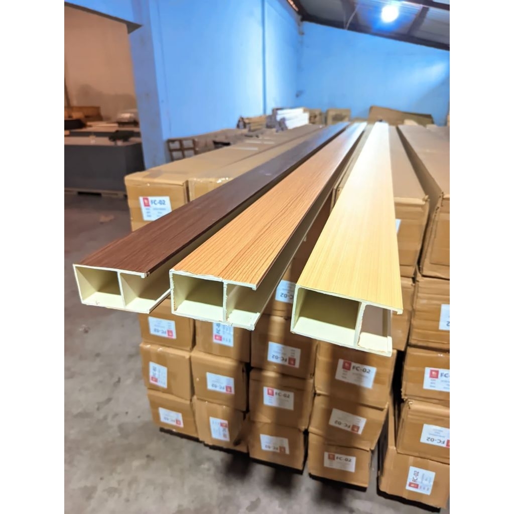 Jual kisi kisi plafon PVC/ plafon PVC/ WPC Bar Ceiling/ Plafon pvc ...
