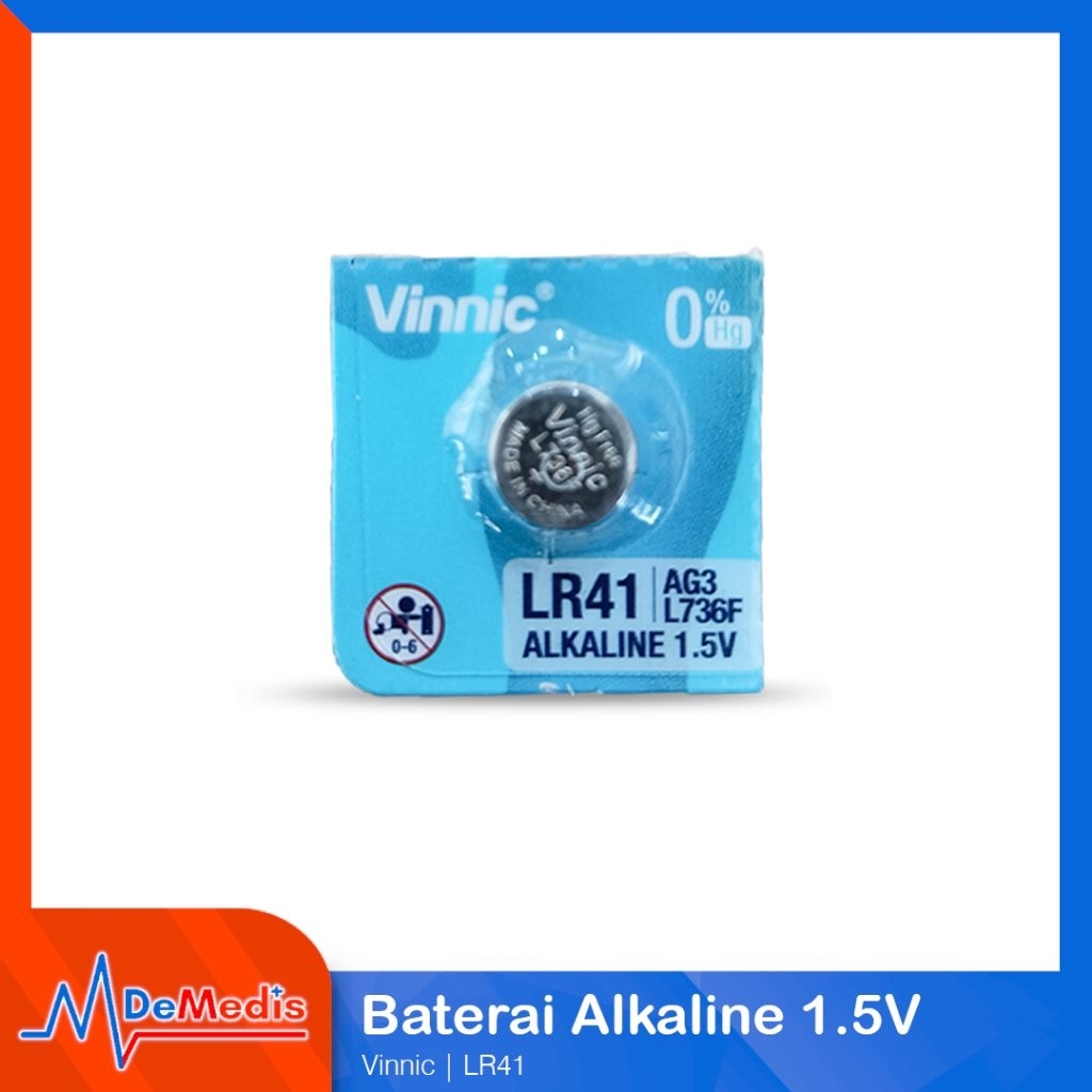 Jual Baterai Termometer Digital VINNIC LR41 Alkaline Battery 1.5V ...