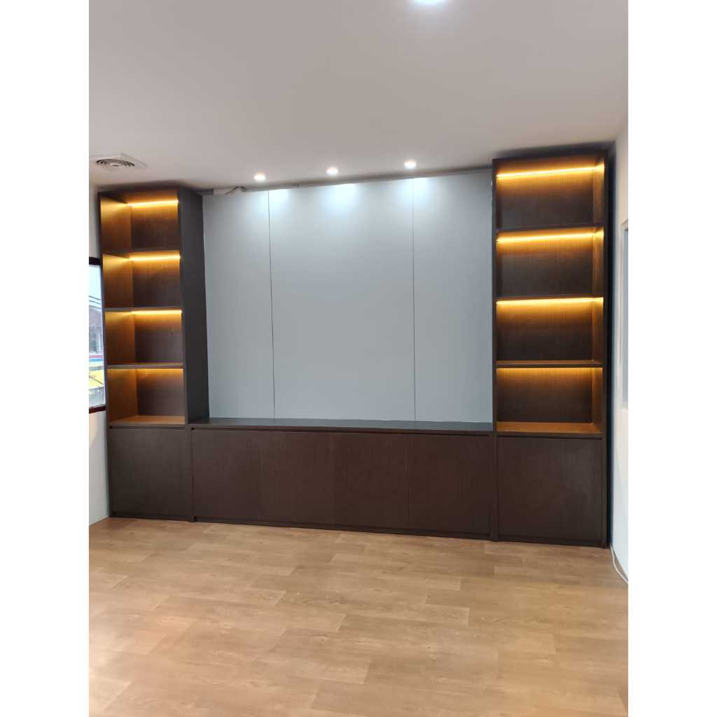 Jual Lemari Backdrop / backdrop tv minimalis custom,rak tv | Shopee ...