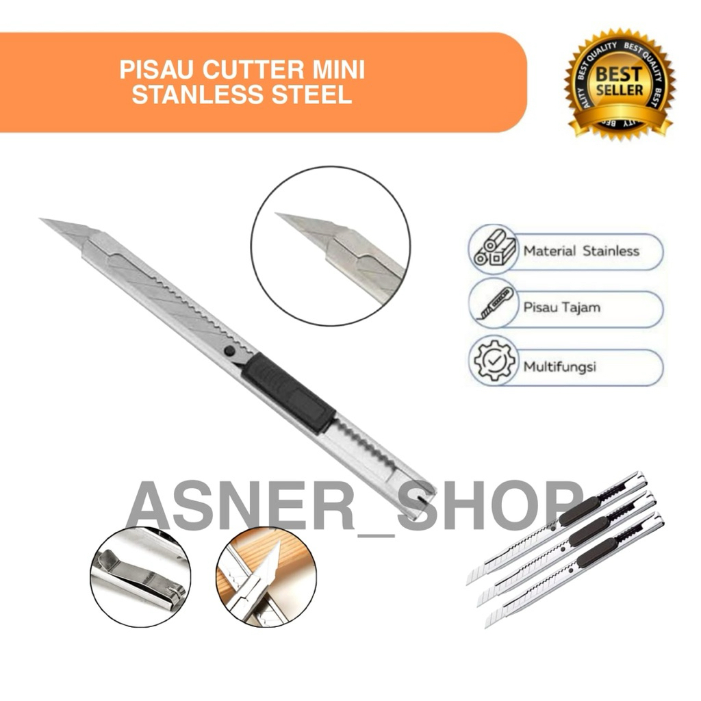 Jual ( PCK ) Pisau Cutter Mini / Kecil Besi Kater Stainless Steel ...
