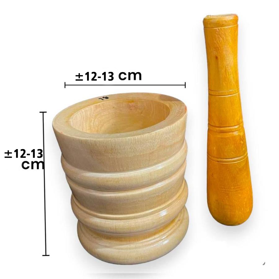 Jual Alat Penumbuk Bumbu Tradisional Lumpang + Alu 1 Sett Tinggal Pakai ...