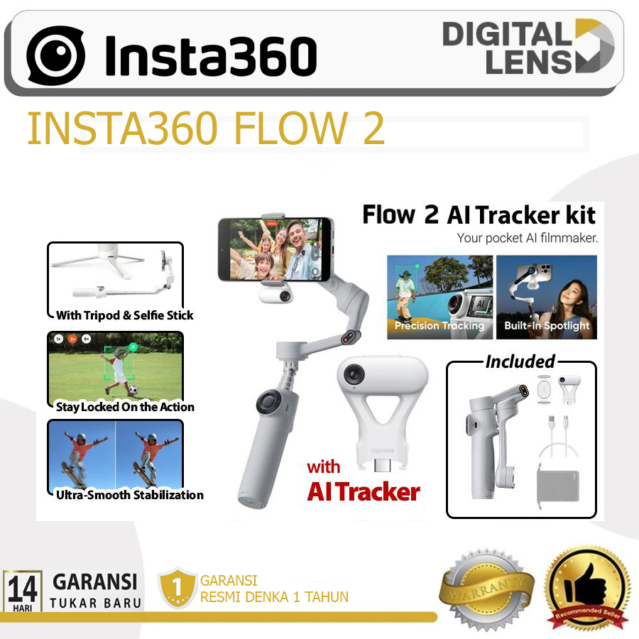 Jual Insta360 Flow 2 Gimbal Stabilizer Smartphone HP Insta 360 Flow 2 Gimbal Garansi Resmi ...