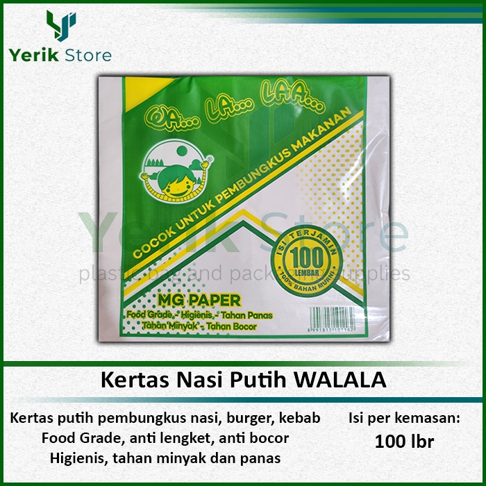 Jual Kertas Nasi KFC MCD MG PAPER BURGER KEBAB BUNGKUS PUTIH | Shopee ...