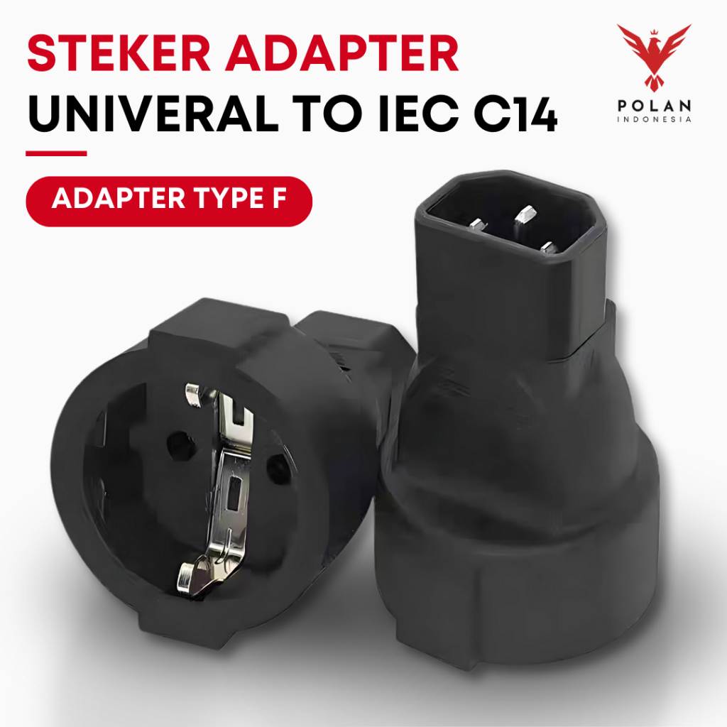 Jual OVER STEKER ADAPTER KONVERTER EU TO IEC C14 KAKI 2 KE KAKI 3 TIPE ...