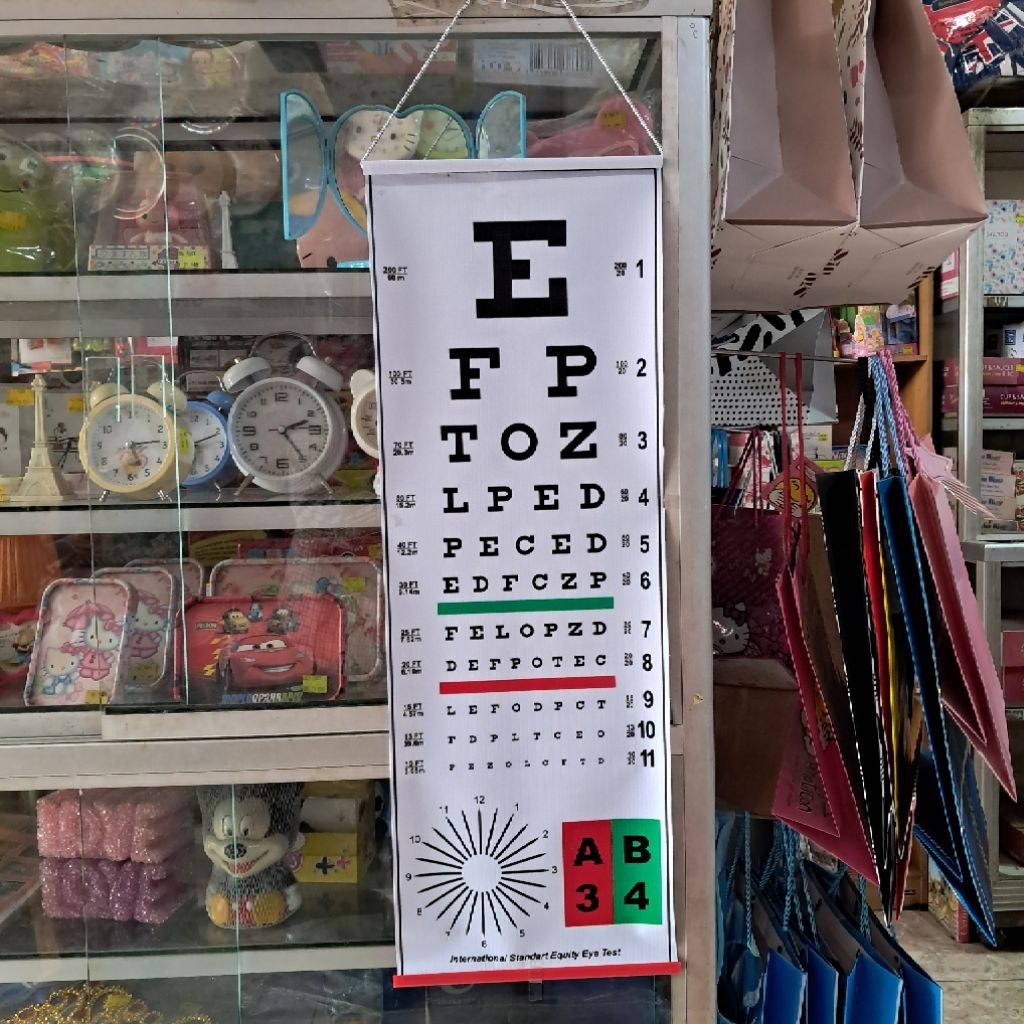 Jual Snellen Chart / Alat Bantu Test Penglihatan / Snellen Test Mata ...
