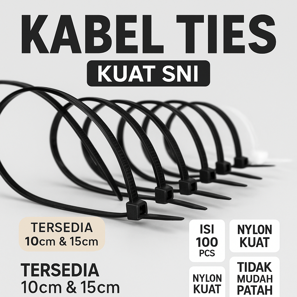Jual KABEL TIES 10CM 15CMM 100MM 150MM PENGIKAT KABEL TALI TIS ...