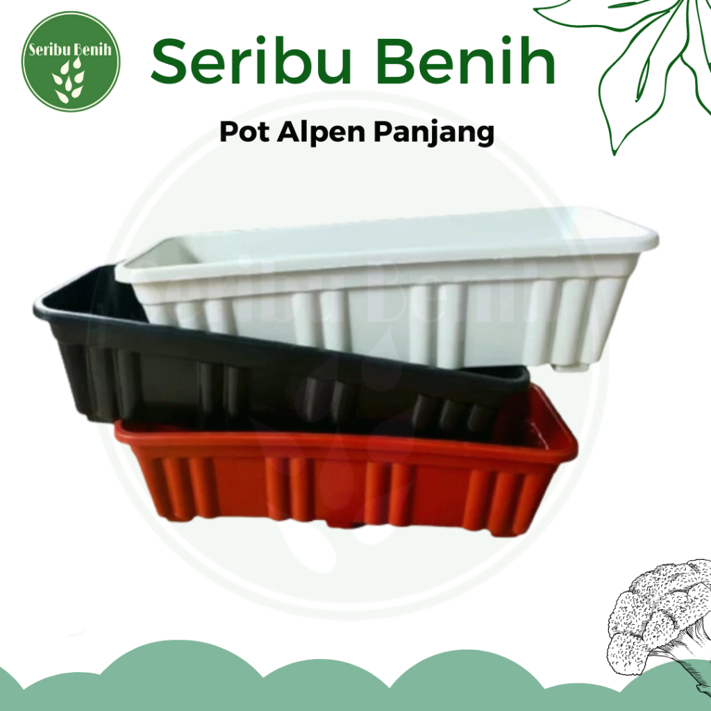 Jual Pot Panjang Alpen 50 Putih Hitam Coklat - Tatakan Pot Segi Cantik ...