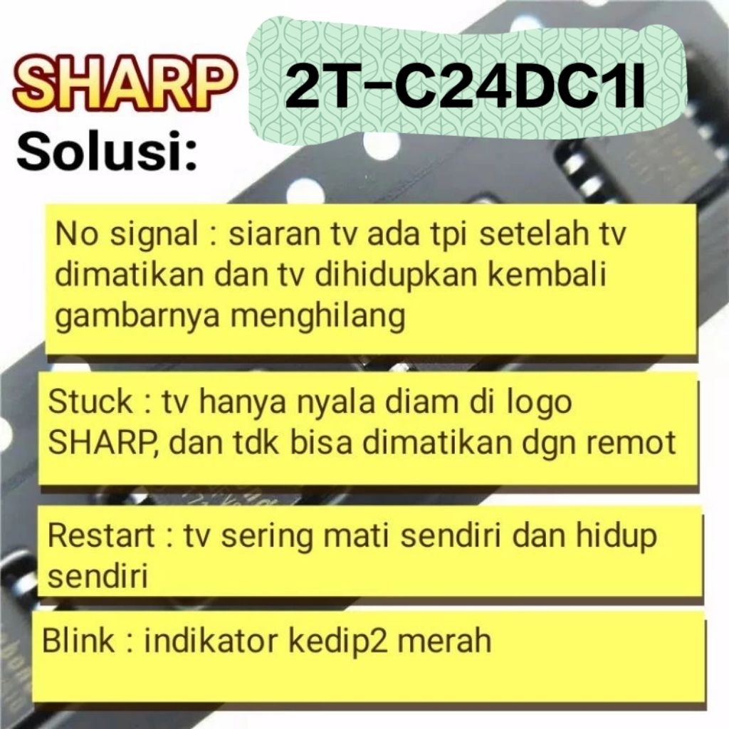 Jual IC eprom memory SHARP 2T-C24DC1I 2T-C24DC1I1 | Shopee Indonesia