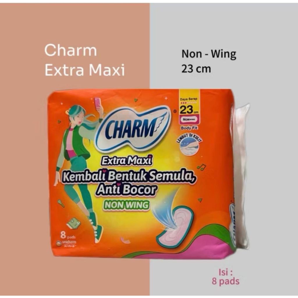 Jual Charm Body Fit Extra Maxi Non Wing Isi 8 Pads | Shopee Indonesia