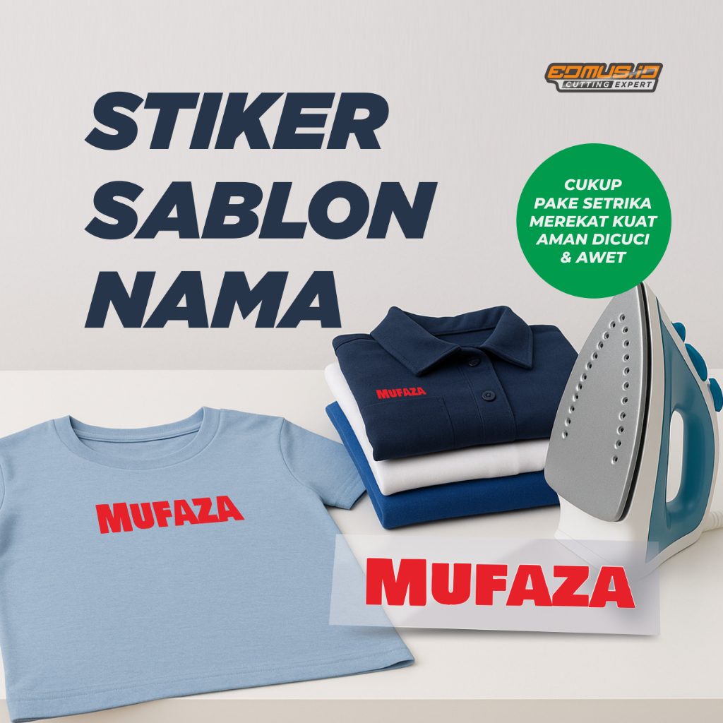 Jual Stiker Sablon Nama untuk Kain, Baju, Seragam Sekolah, Topi - Cukup ...