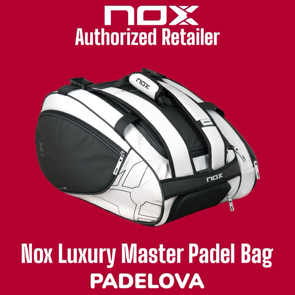 Jual NOX Luxury Master Padel Bag - Black White – Tas Padel Thermal ...