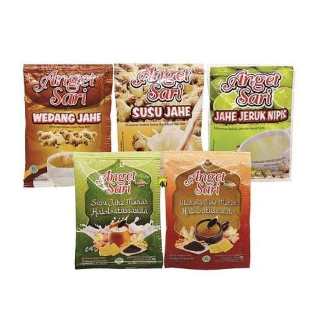 Jual Miuman Sachet Anget Sari 5 sachet Susu jahe / wedang jahe / jeruk ...