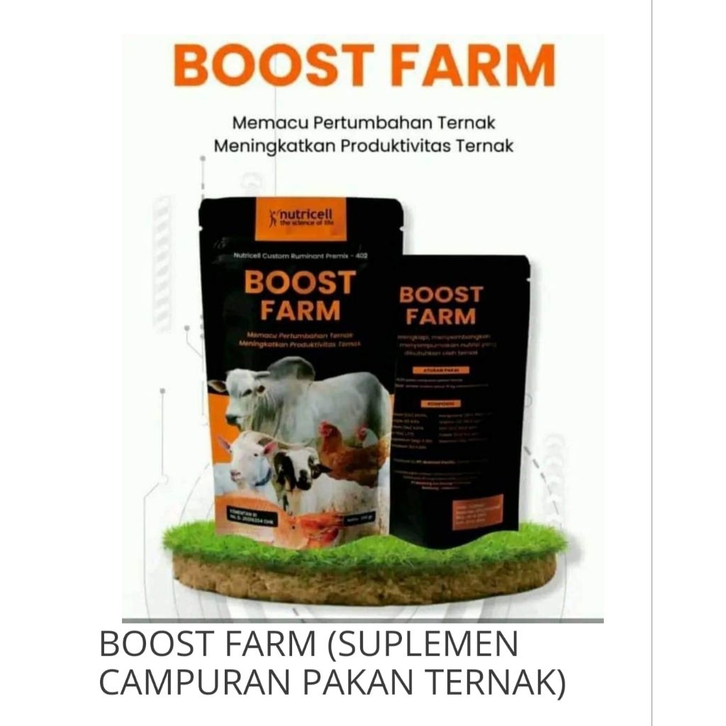 Jual Nutricell BOOST FARM Original Utk Pertumbuhan Ternak | Shopee ...