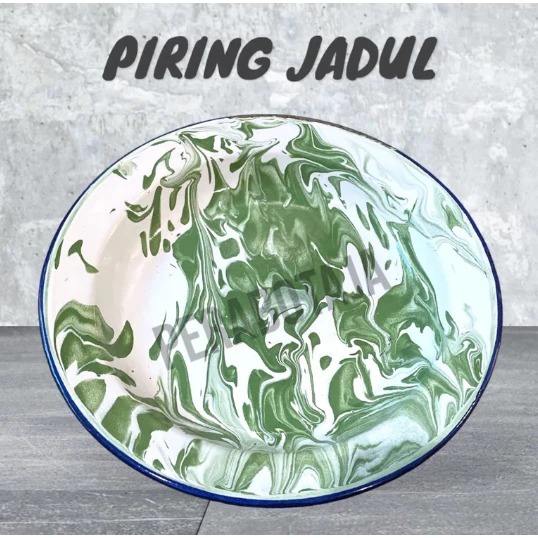 Jual (Paket 6Pcs) Piring Enamel Blirik Jadul / Piring Seng Jadul Motif ...