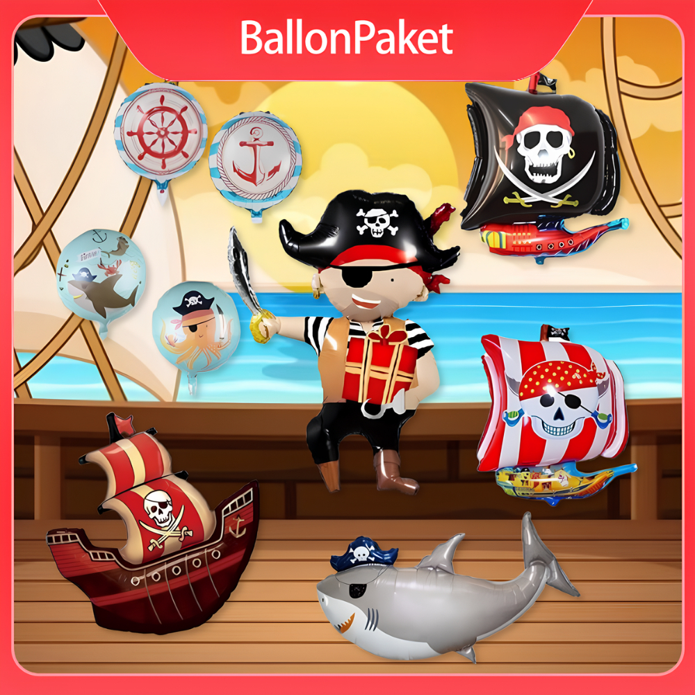 Jual Balon Foil Jumbo Kapal Laut / Foil Bajak Laut / Pirate Ship Large ...