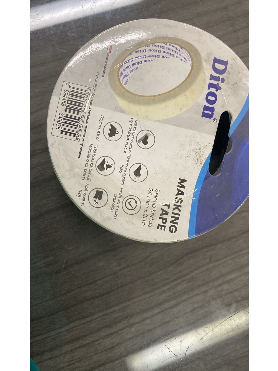 Jual MASKIN TAPE DITON 24 MM X 21 M / LAKBAN KERTAS CAT TEMBOK | Shopee ...