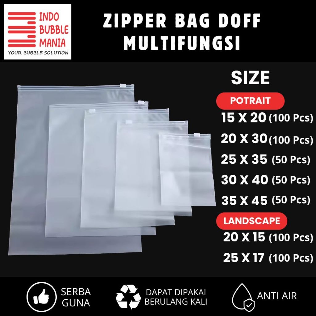 Jual Zipper Bag Doff Multifungsi Bandung | Tas Storage Anti Air untuk ...