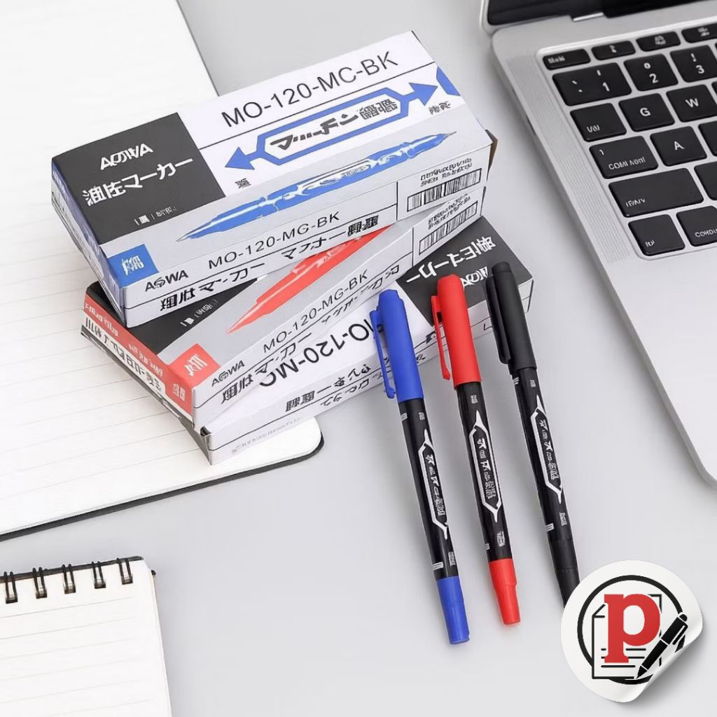 Jual SPIDOL MARKER 2 SISI / SPIDOL WARNA HITAM BIRU MERAH / MARKER PENA ...