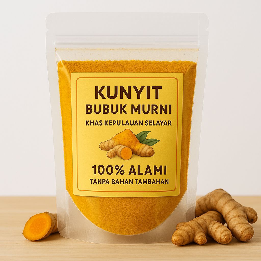 Jual Kunyit Bubuk Murni 100% Asli Tanpa Campuran Khas Kepulauan Selayar ...