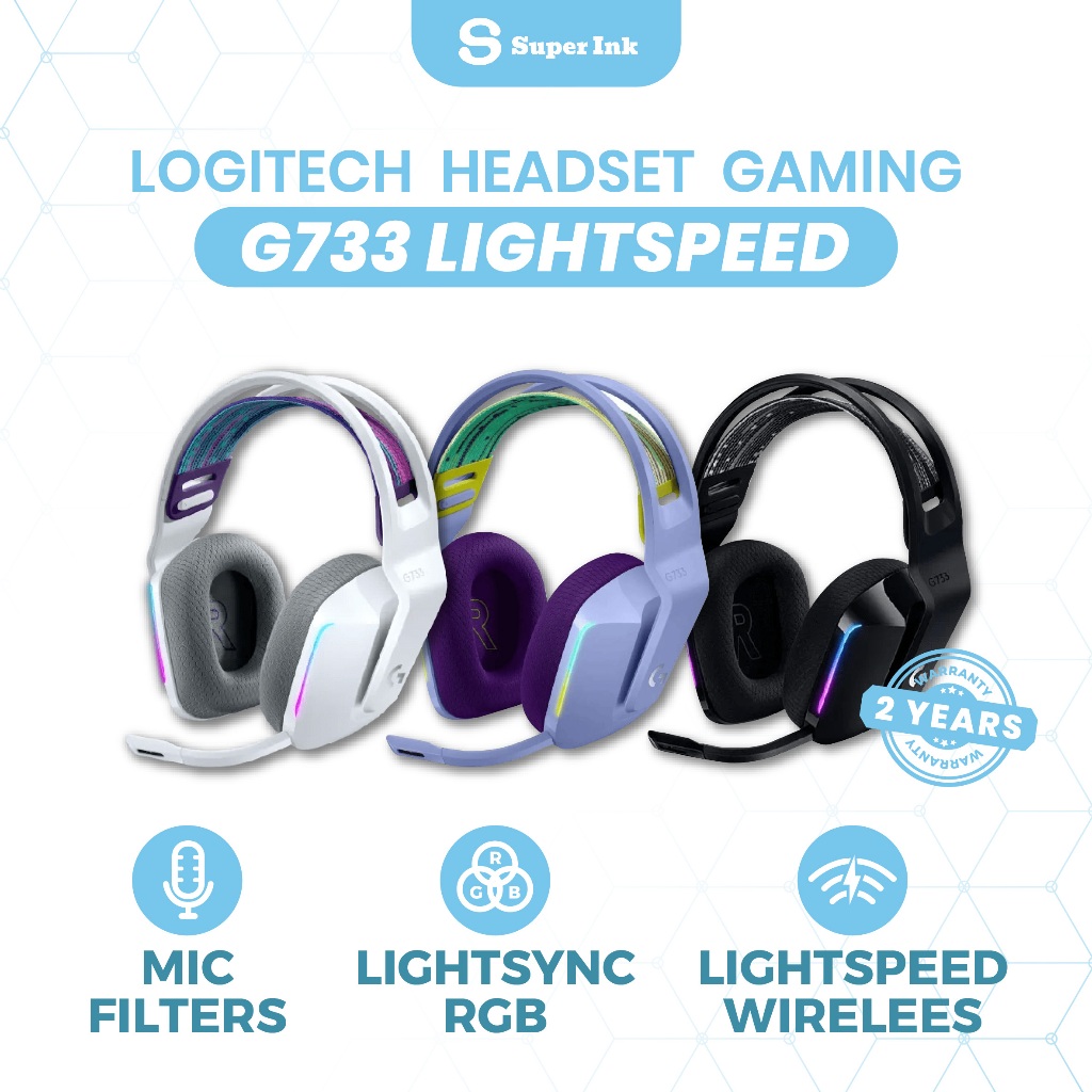 Jual Headset Gaming Logitech Wireless G733 – RGB LIGHTSYNC, Mic ...