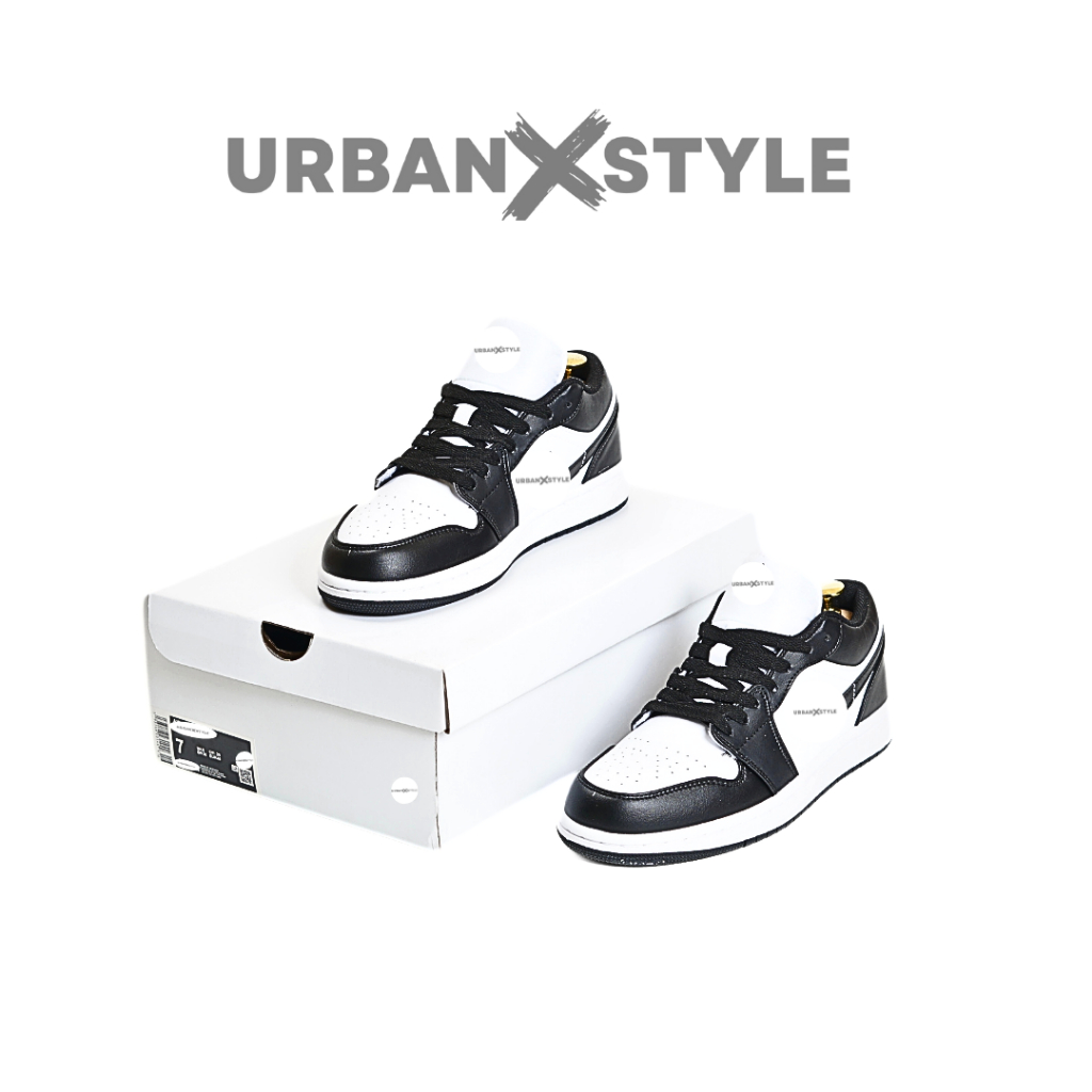 Jual URBANSTYLE - Sneakers AJ 1 Low Black White Panda 100% BNIB ...