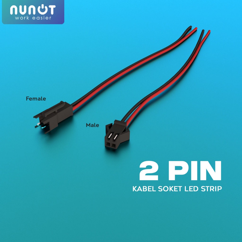 Jual Kabel Konektor Soket LED Strip 2 Pin Male Female | Shopee Indonesia