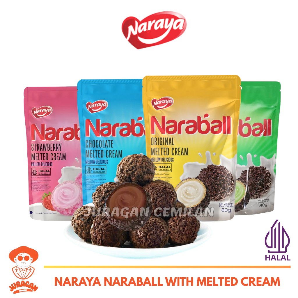 Jual Naraya Naraball Wafer Melted Cream Rasa Original, Chocolate ...