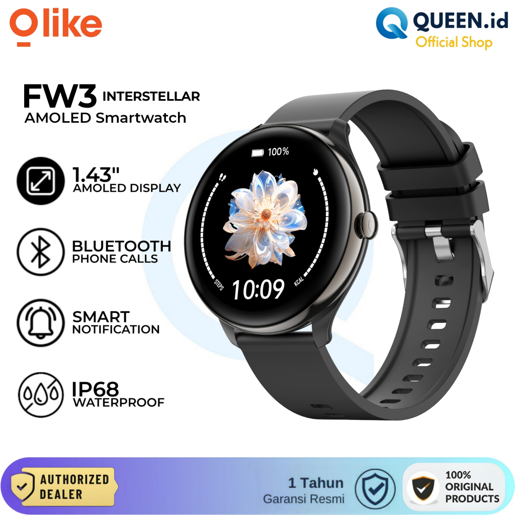 Jual Olike Interstellar FW3 Smartwatch 1.43" AMOLED Display Smart ...
