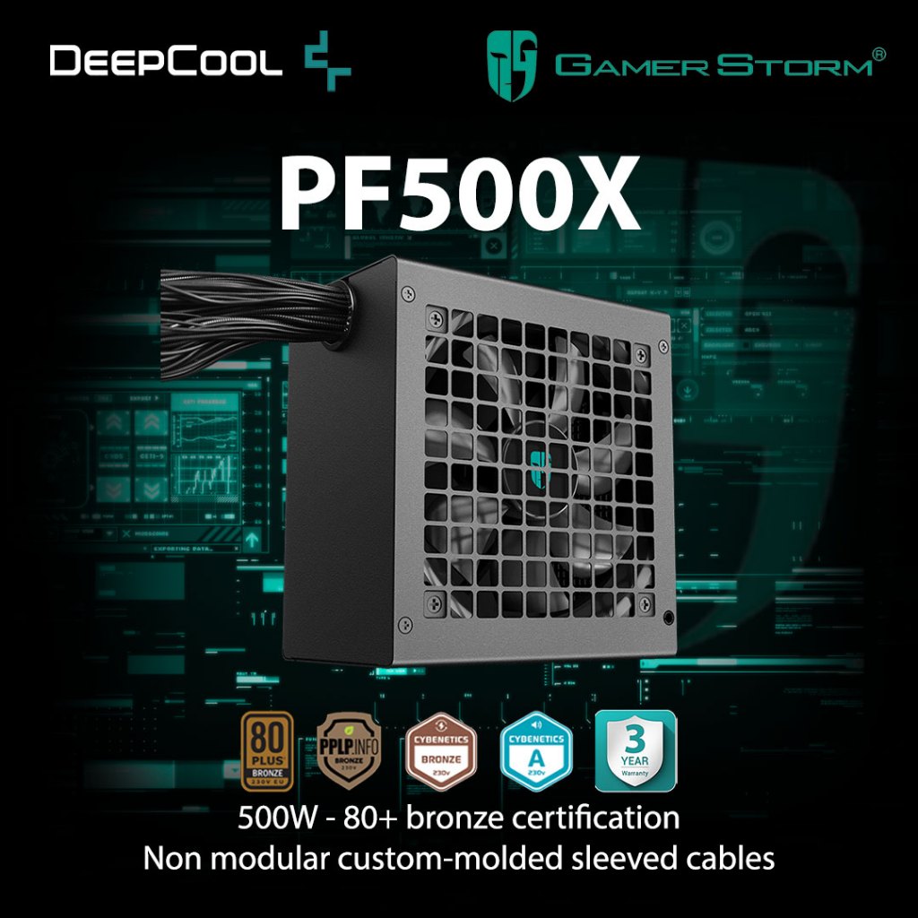 Jual Deepcool Gamerstorm PSU PF500X 500W 80+ Bronze Flat Cable | Shopee ...