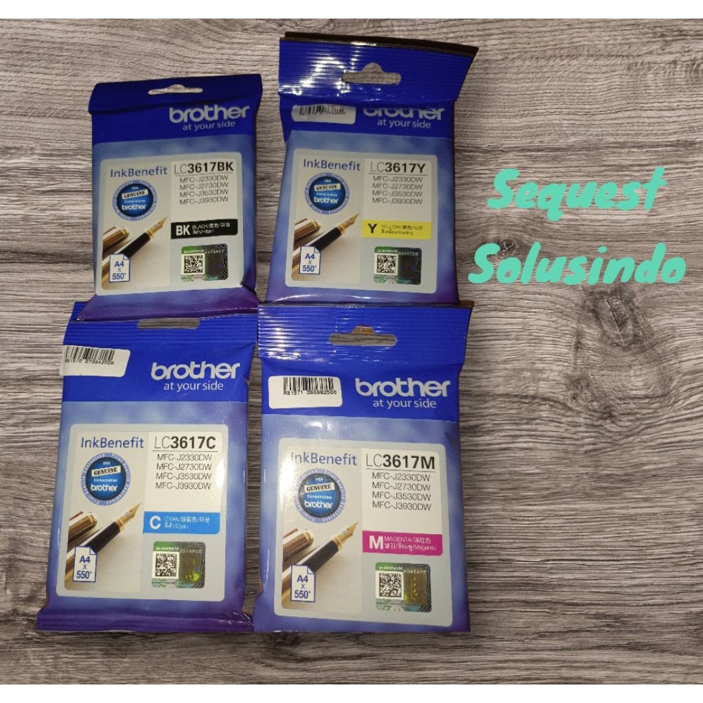 Jual tinta brother lc3617 black, magenta, yellow, cyan | Shopee Indonesia