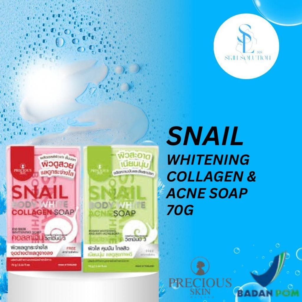 Jual Sabun Snail Body White Anti Acne Collagen X10 Soap merk Precious ...