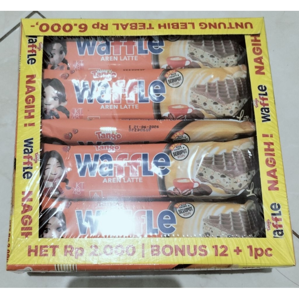 Jual Waffle Tango Aren latte per box ( Isi 12 bungkus ) | Shopee Indonesia