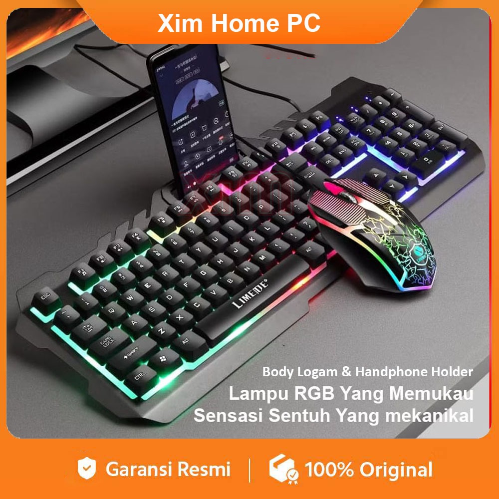 Jual {Xim Home] Keyboard Gaming K21 dari Koneksi USB Kabel Panel Logam ...