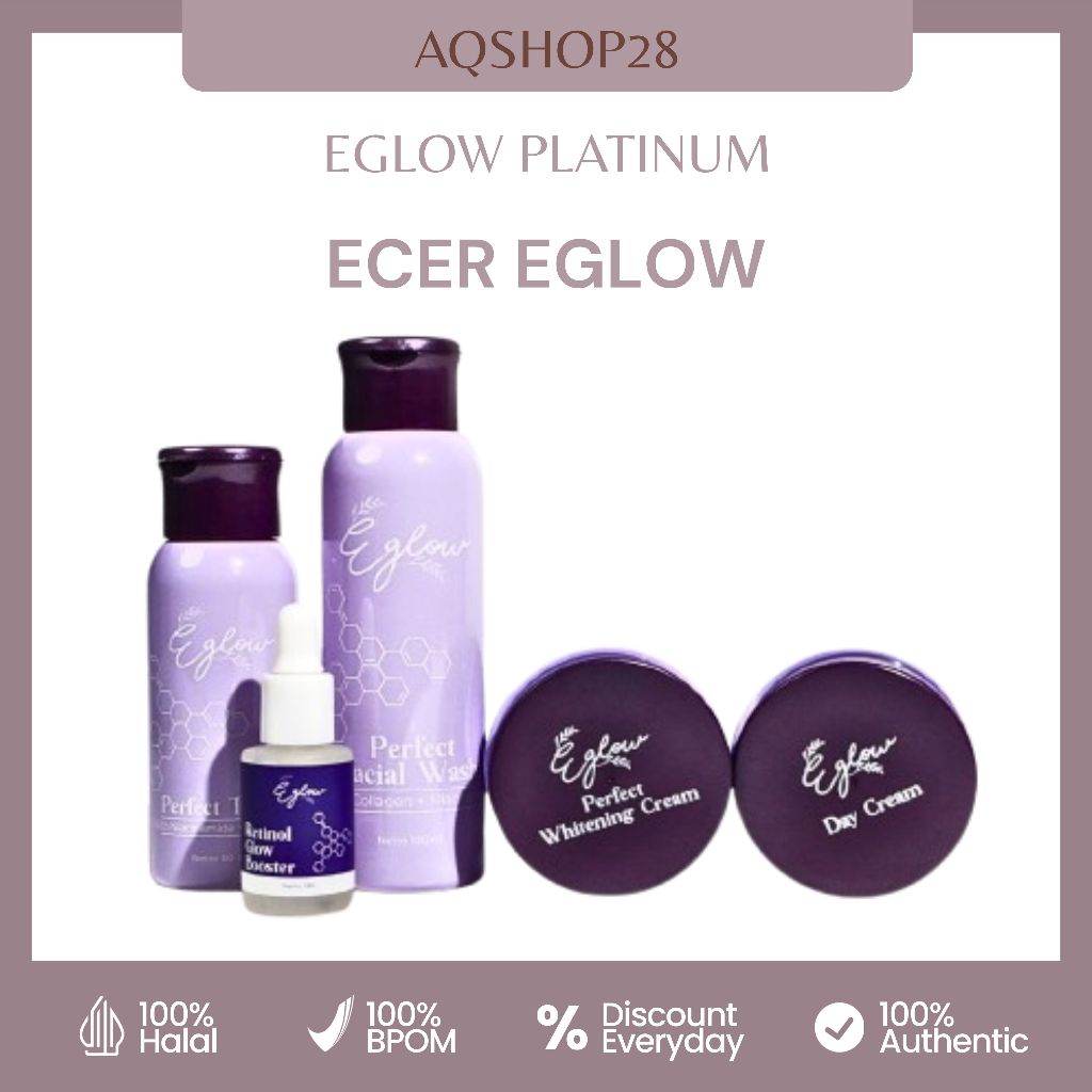 Jual Eglow Platinum Ecer Whitening Series Acne Series Ultimate Series ...