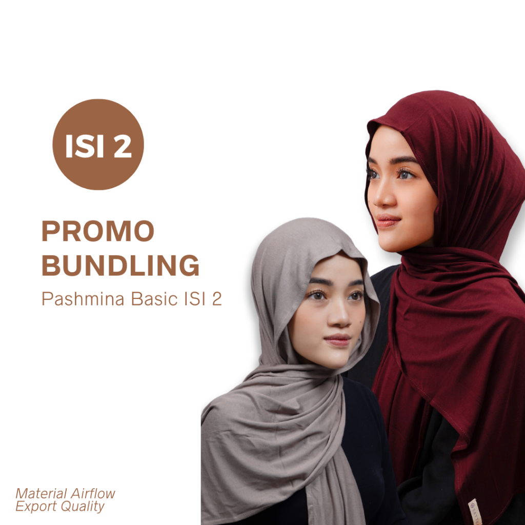 Jual PROMO BUNDLING - [ISI 2] Pashmina Basic Airflow Premium | Shopee Indonesia